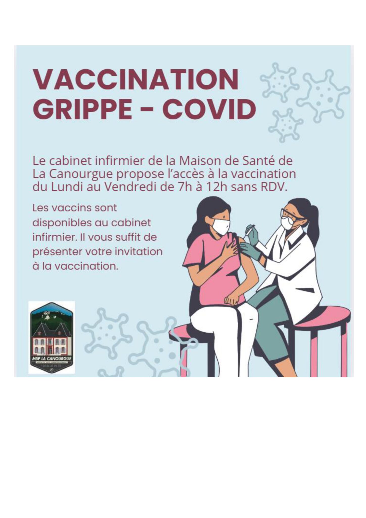 Vaccination grippe - covid - La Canourgue